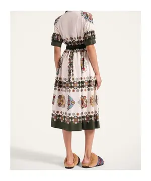La DoubleJ Placeé Print Puff-sleeve Dress