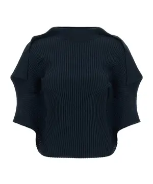 Issey Miyake Prance Pleated Sculptural Top - Blue