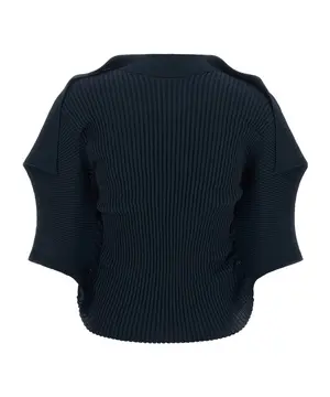 Issey Miyake Prance Pleated Sculptural Top - Blue