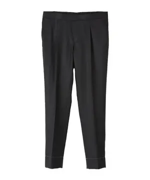 Brioni Elastic-waist Wool Trousers - Black