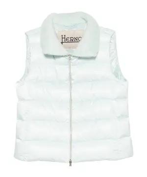 Herno Quilted Faux-fur-trim Gilet - Mint Green