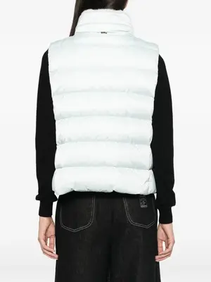 Herno Quilted Faux-fur-trim Gilet - Mint Green