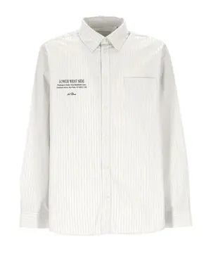 LES DEUX Striped Print Shirt - White