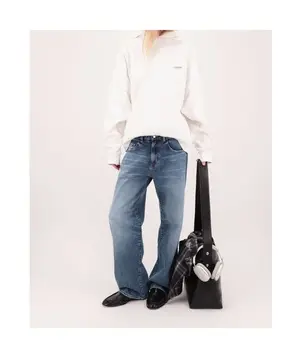 ICON DENIM LOS ANGELES Faded Wide-leg Jeans