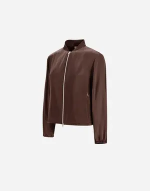 Herno Resort Bomber Jacket In Extra-fine Satin