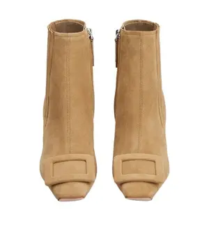 ROGER VIVIER Belle Vivier Wedge Booties In Suede