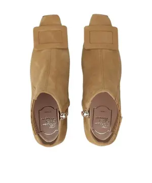 ROGER VIVIER Belle Vivier Wedge Booties In Suede