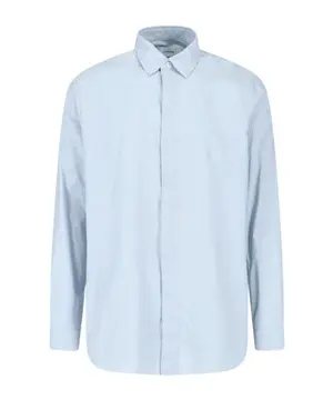 LARDINI Flynn Concealed-placket Shirt - Light Blue
