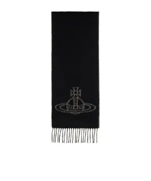 VIVIENNE WESTWOOD Tasseled Scarf - Black