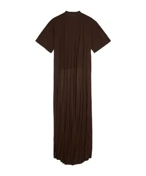 Balenciaga Sheer Detailed Crewneck T-shirt - Mocha