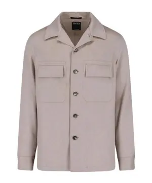 Zegna Logo Overshirts For Men