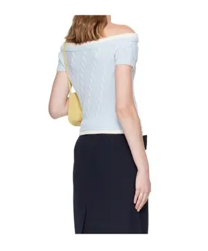 SHUSHU/TONG Off-shoulder Cable-knit Top