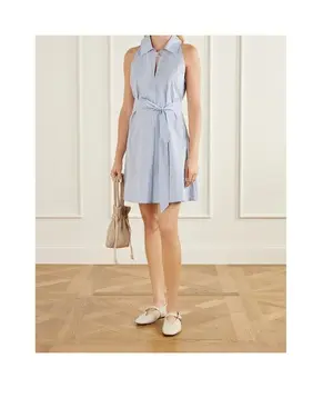 Veronica Beard Florenz Belted Striped Mini Dress