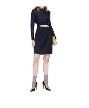 SHUSHU/TONG Long-sleeve Knitted Polo Shirt