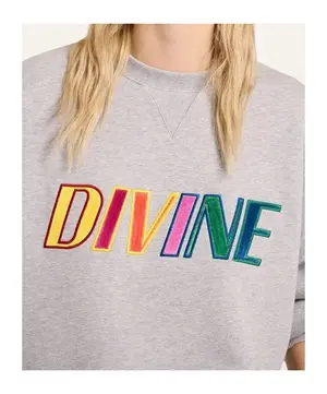 La DoubleJ Off Court Divine-embroidered Sweatshirt