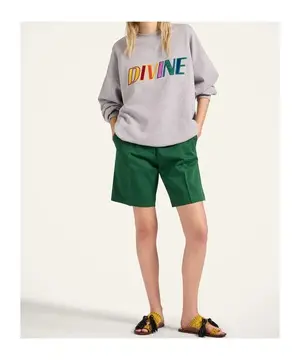 La DoubleJ Off Court Divine-embroidered Sweatshirt