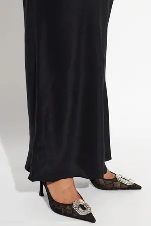 Amina Muaddi Camellia Crystal-buckle High-heeled Shoes