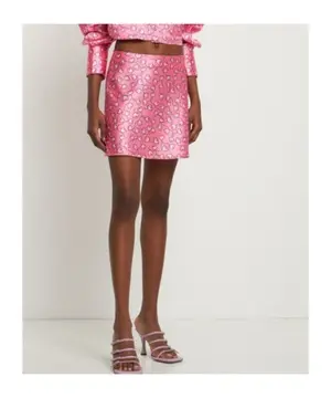 ROTATE BY BIRGER CHRISTENSEN Printed Midi Skirt