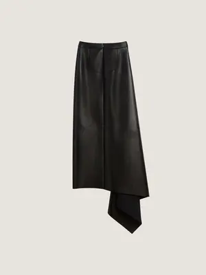 Givenchy Slashed Leather Long Skirt - No