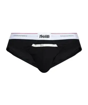 Dsquared2 X Magliano Logo Waistband Briefs - Black
