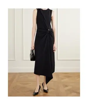 Veronica Beard Freja Draped Crepe-blend Midi Dress