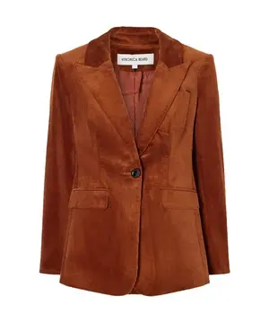 Veronica Beard Livvy Dickey Cotton-blend Corduroy Blazer - Wine Red