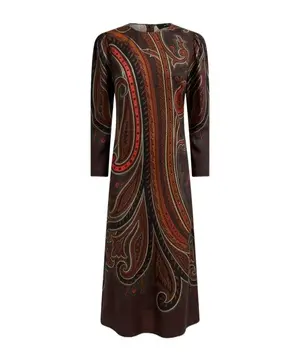 Etro Paisley-print Wool-silk Midi Dress