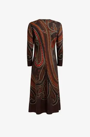 Etro Paisley-print Wool-silk Midi Dress