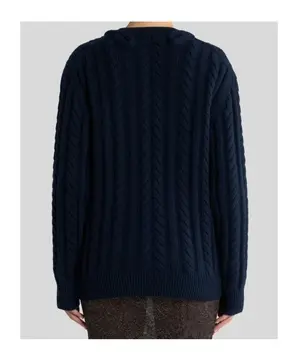Etro Ribbed Wool-blend Sweater With Woven Detailing