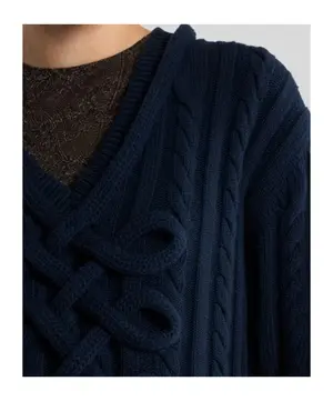 Etro Ribbed Wool-blend Sweater With Woven Detailing