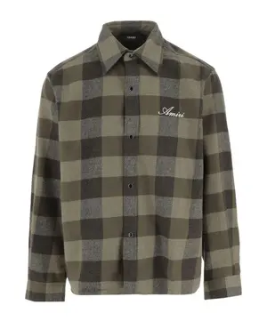 Amiri Checked Long-sleeved Shirt - Green