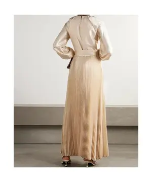 Simkhai Varenya Pleated Belted Maxi Dress