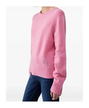 Liu Jo Ribbed Openwork Logo Sweater