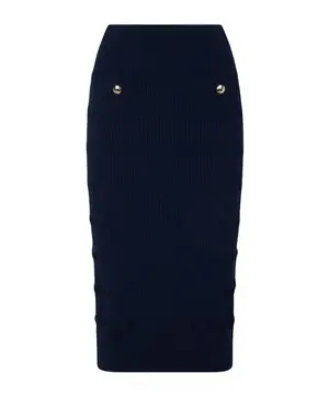 Liu Jo Mid-length Knitted Skirt - Dark Blue