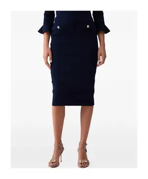 Liu Jo Mid-length Knitted Skirt - Dark Blue