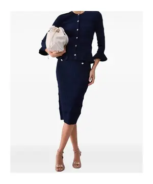 Liu Jo Mid-length Knitted Skirt - Dark Blue