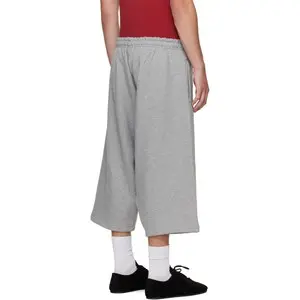 ENTIRE STUDIOS Drop Fleece Drawstring Shorts - Grey