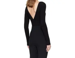MUGLER Knitted Button-front Bodysuit