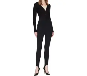MUGLER Knitted Button-front Bodysuit