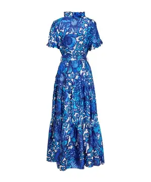 La DoubleJ Belted Waist Mid-calf Length Dress