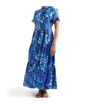 La DoubleJ Belted Waist Mid-calf Length Dress