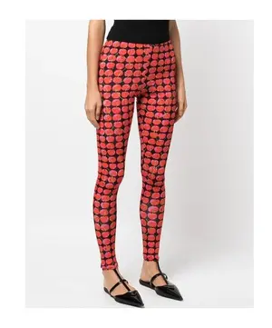 La DoubleJ Cherry-print Mid-rise Leggings
