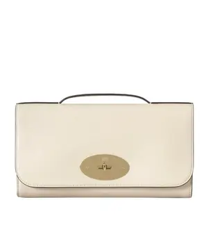 Mulberry Twist Block Foldover Top Clutch Bag