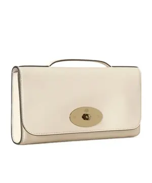 Mulberry Twist Block Foldover Top Clutch Bag