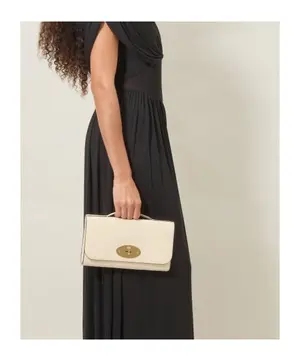 Mulberry Twist Block Foldover Top Clutch Bag