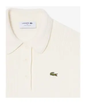 Lacoste Ribbed-knit Long-sleeve Polo Shirt