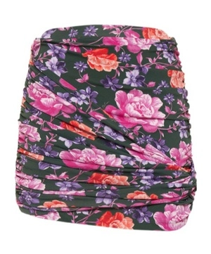 Magda Butrym Exclusive Printed Draped Mini Skirt