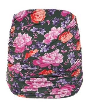 Magda Butrym Exclusive Printed Draped Mini Skirt