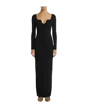 Valentino Garavani Stretch Viscose Knit Long Dress