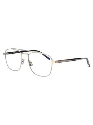Saint Laurent Double-bridge Square-frame Glasses
